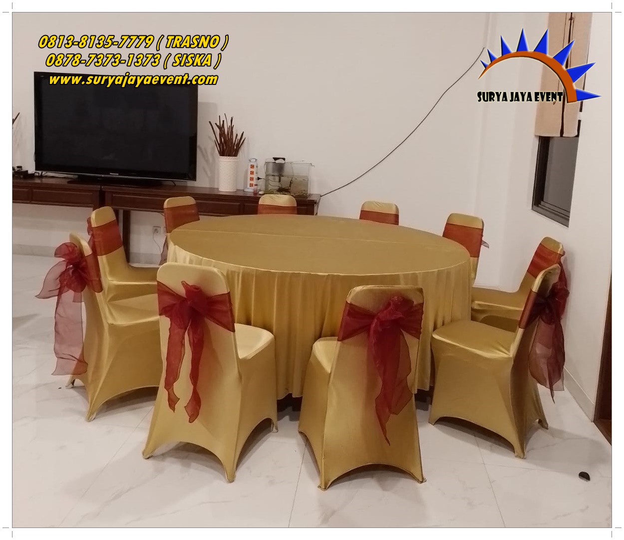 Sewa Meja Bulat Cover Gold Ancol Barat – Pusat Sewa Alat Pesta Lengkap ...