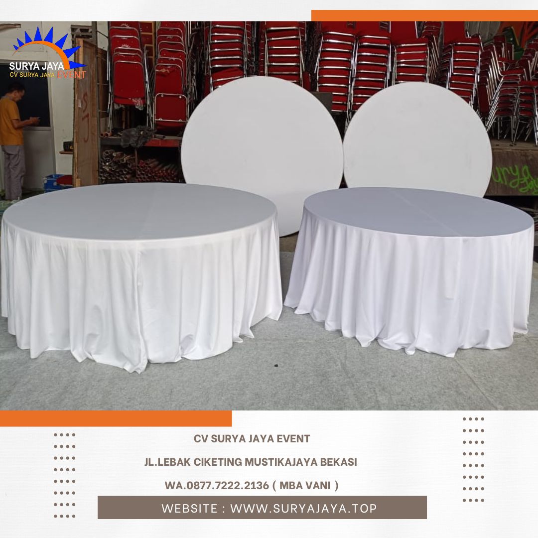 round table krisbow putih diameter 180cm – Pusat Sewa Alat Pesta ...