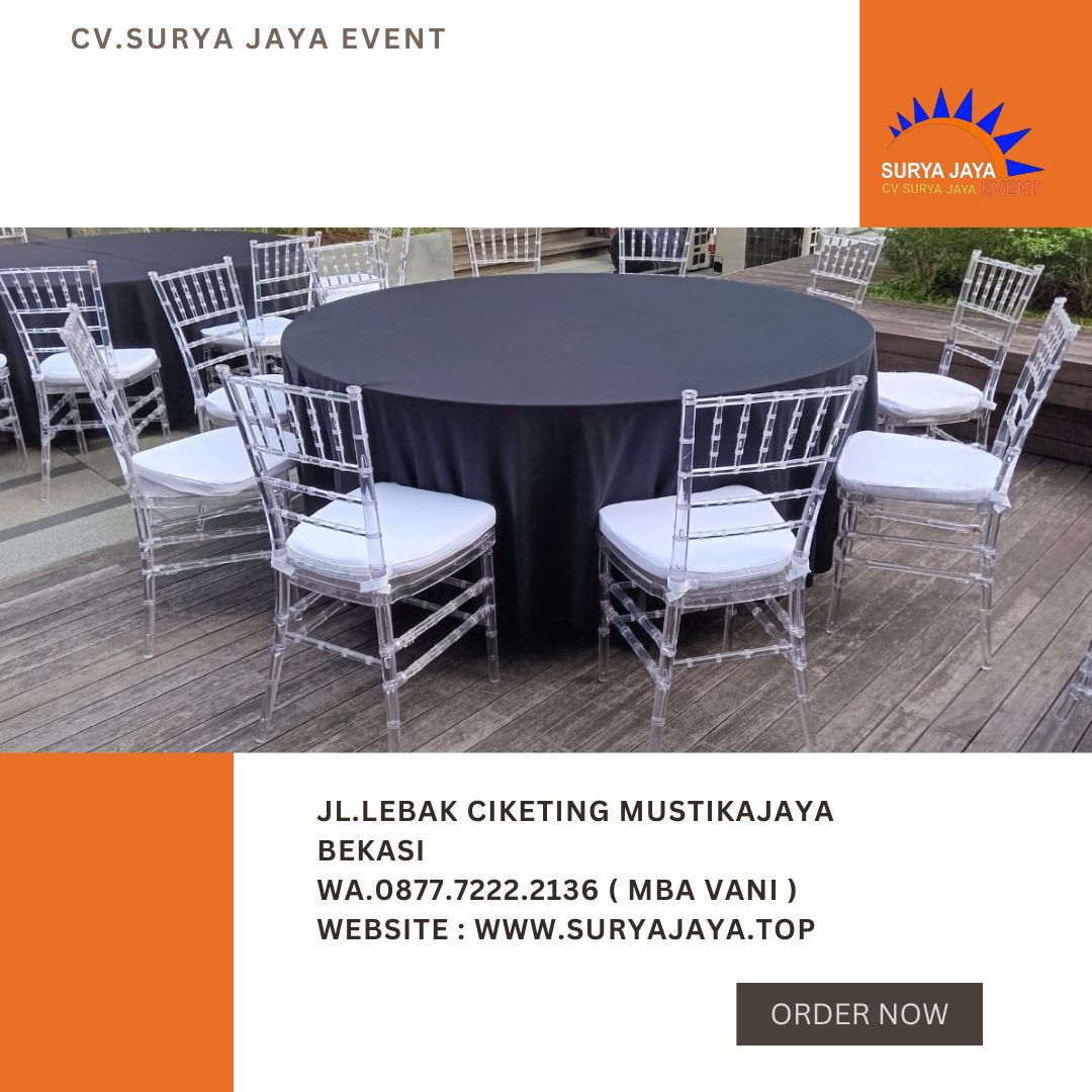 Sewa Round Table Set Kursi Tiffany Acrylic Bening Jakarta – Pusat Sewa ...