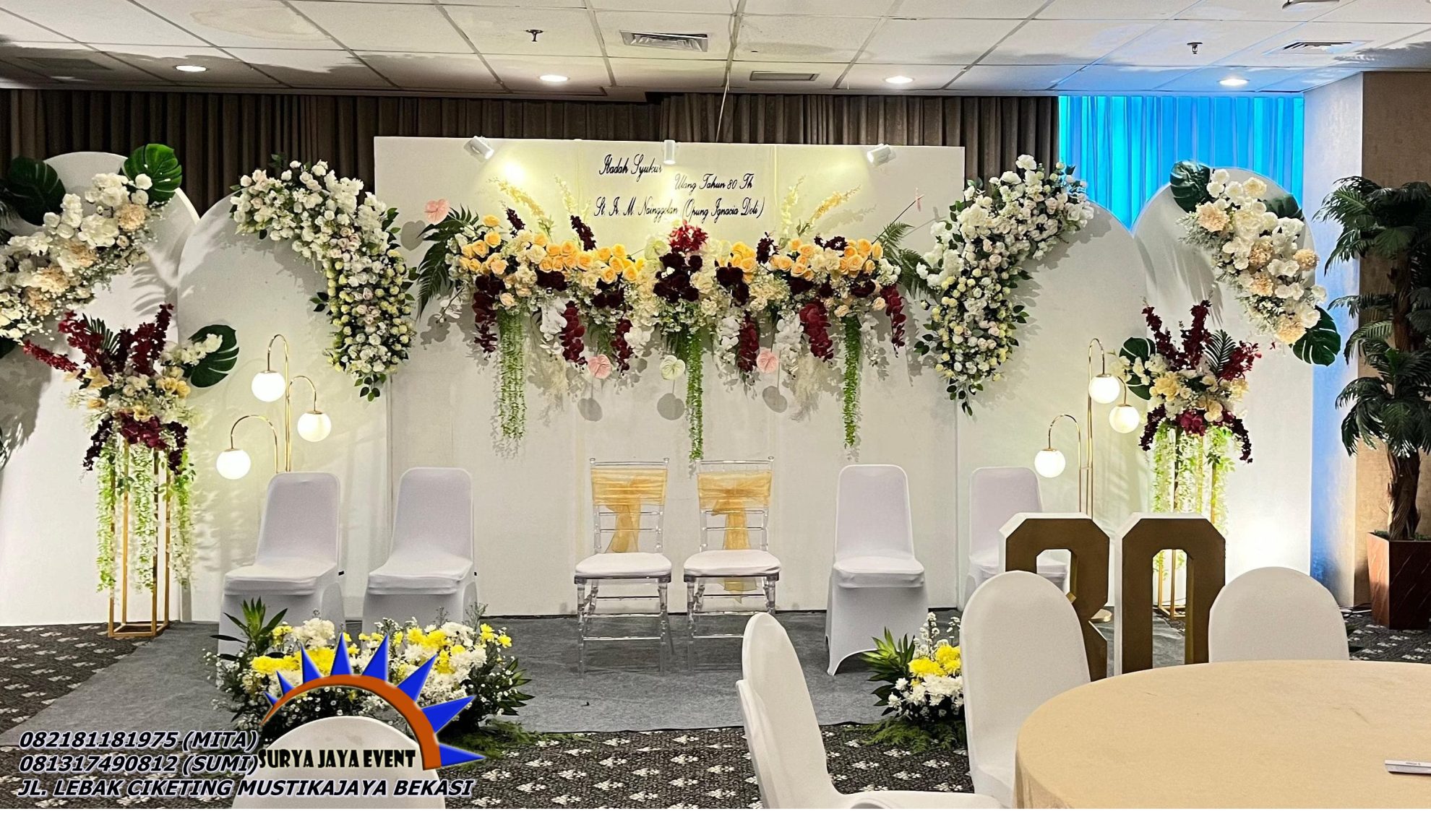 Sewa Dekorasi Ulang Tahun Backdrop Kursi Dan Bunga Di Jakarta – Pusat ...