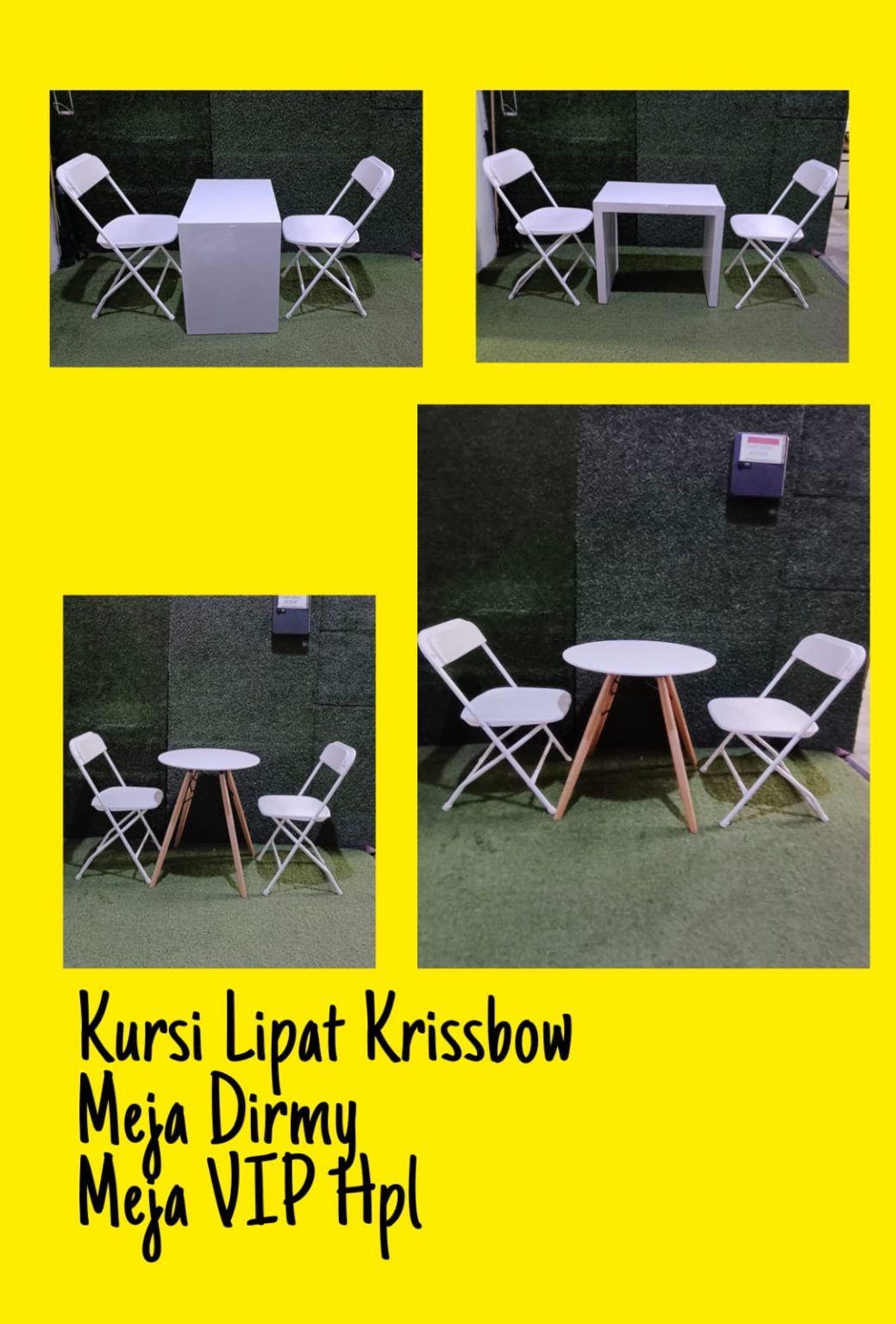 Sewa Kursi Lipat Crisbow Set Meja Dirmy Dan Meja VIP HPL Di Jakarta ...