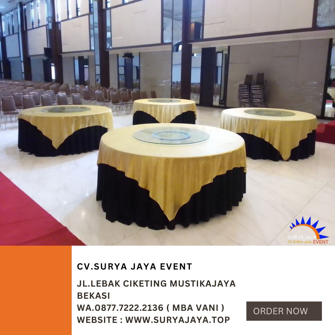 Sewa Meja Bundar Topping Gold Lengkap Lazzy Suzan Area Jakarta – Pusat ...