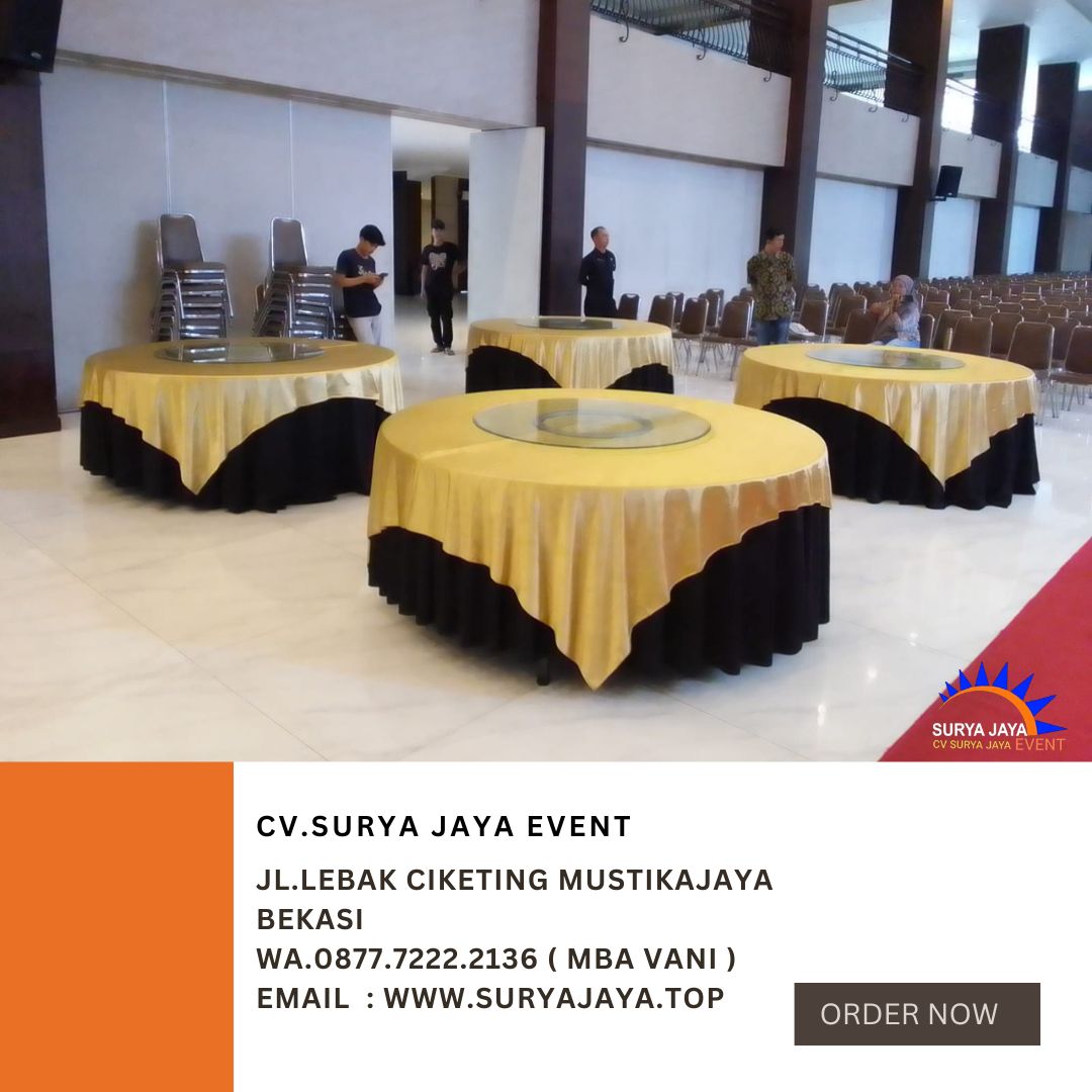 Sewa Meja Bundar Topping Gold Lengkap Lazzy Suzan Area Jakarta – Pusat ...