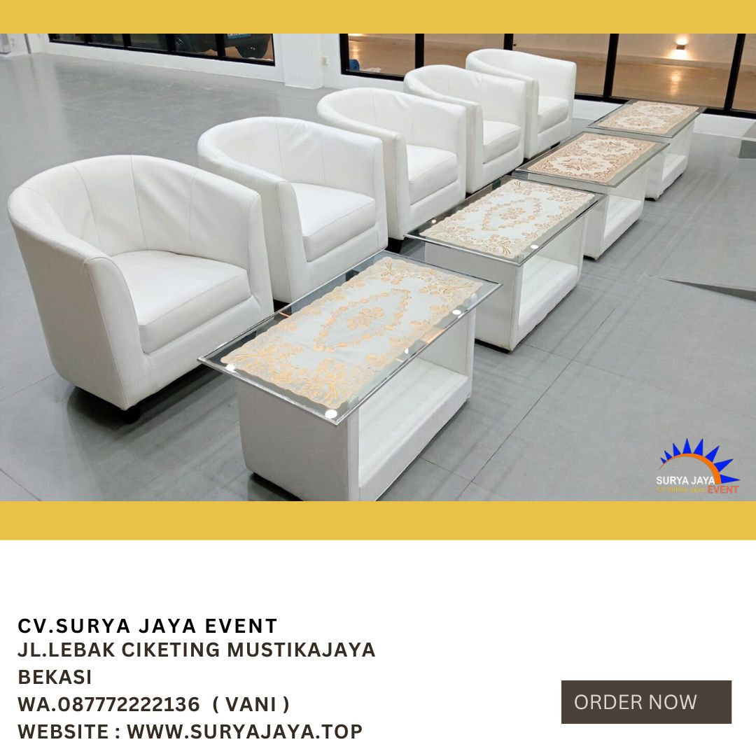 Sofa Putih Oval,Scandinavian,Minimalis Kotak – Pusat Sewa Alat Pesta ...