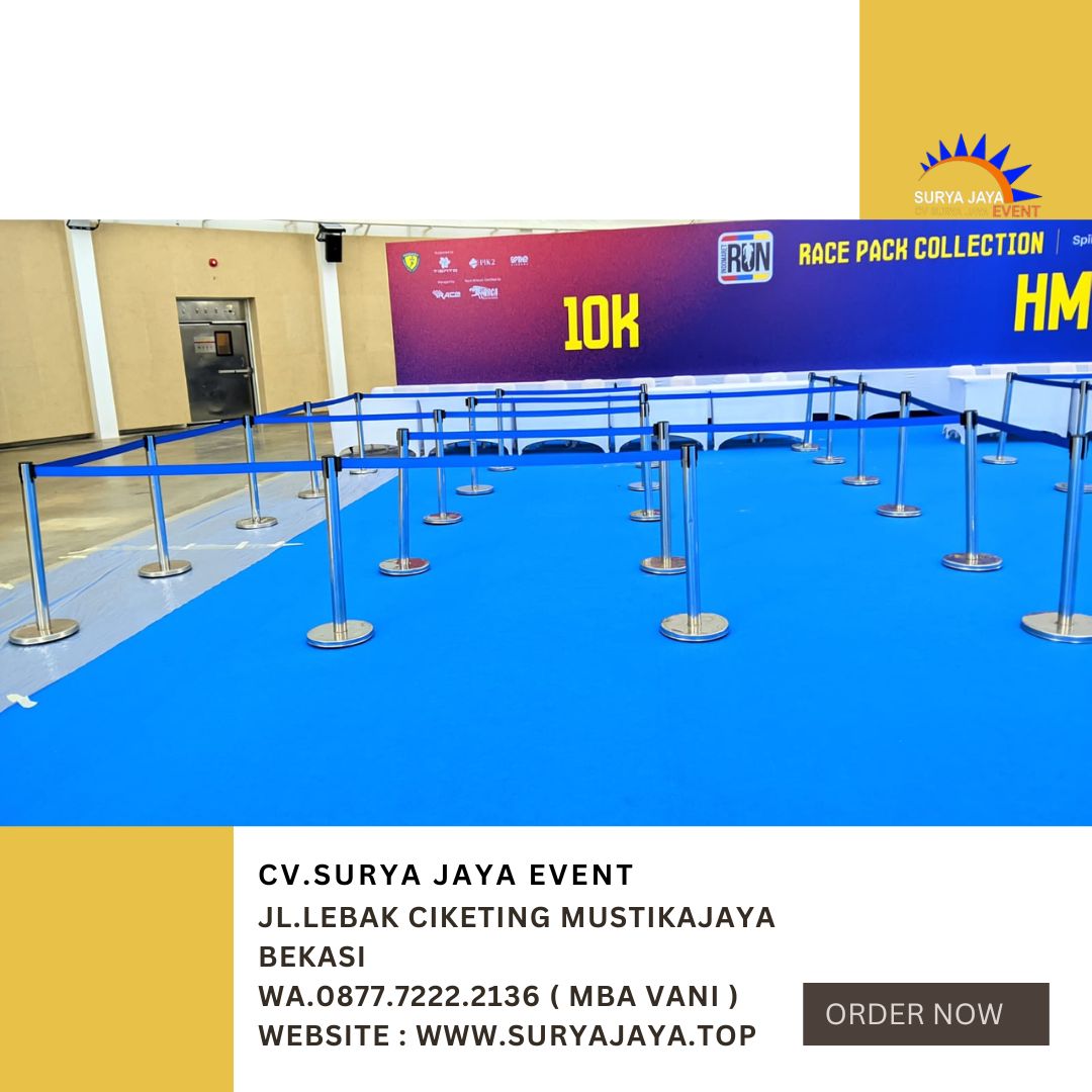 Rental Tiang Antrian Pita Biru Area Jakarta – Pusat Sewa Alat Pesta ...